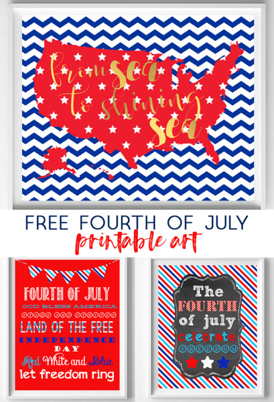 fourth of july free printable art - all crafty things