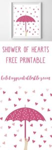 raining hearts valentine's day printable - all crafty things