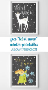 free winter printables {let it snow} - all crafty things