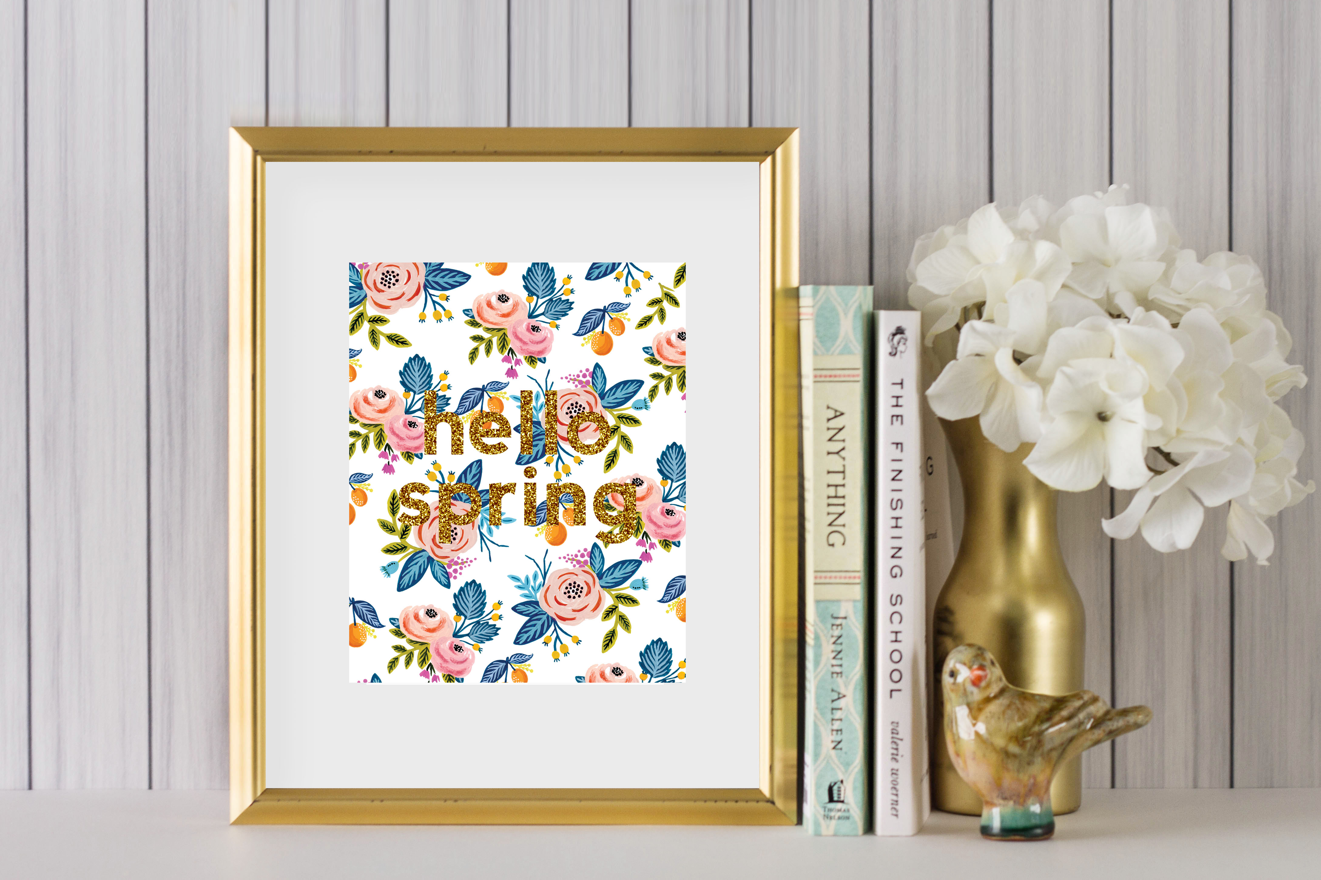 hello spring free printable art - all crafty things