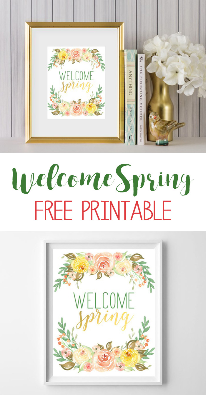 welcome spring free printable - all crafty things