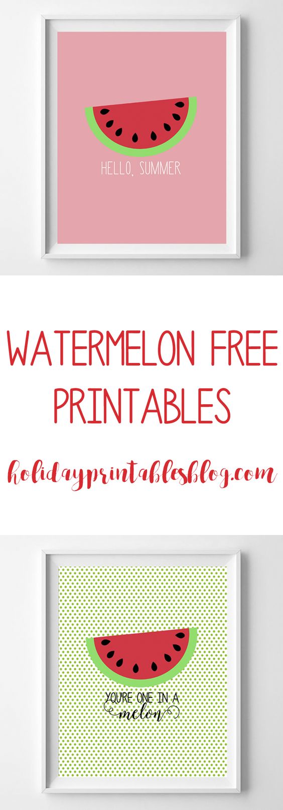 watermelon printable art - all crafty things