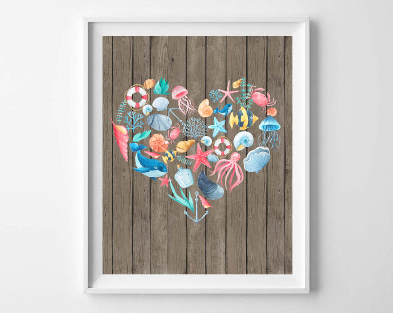 nautical free printable art - all crafty things