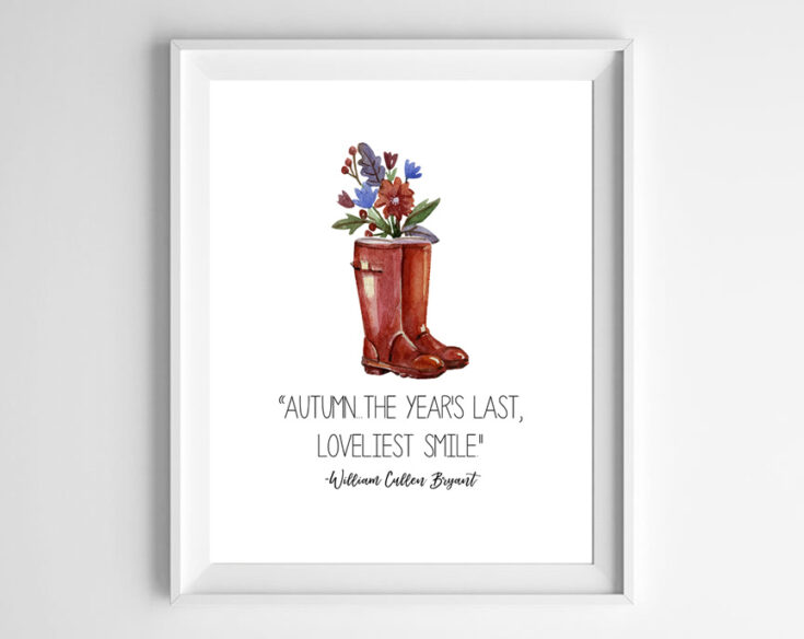 free watercolor fall printables - all crafty things