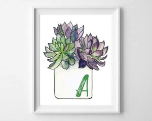 succulents wall art - all crafty things