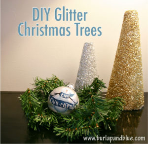 How to Make Easy Glitter Christmas Trees - all crafty things