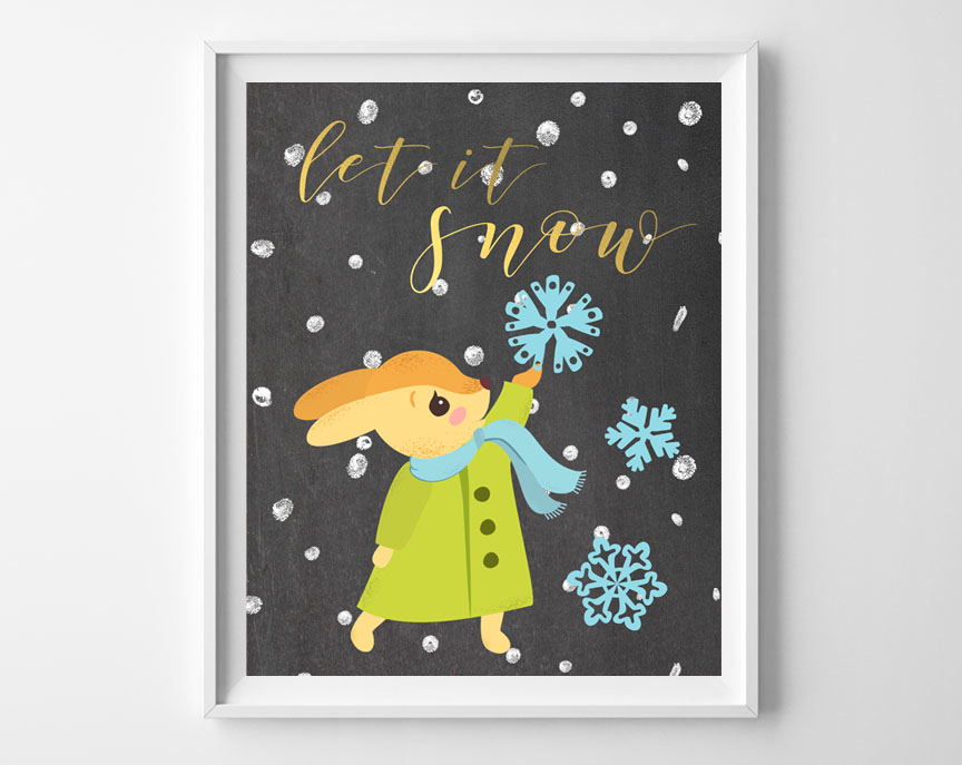 free winter printables {let it snow} - all crafty things