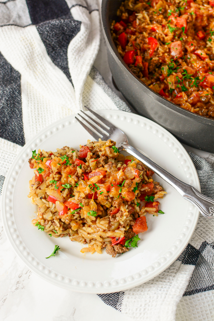 Ground Beef and Rice Skillet Dinner - all crafty things